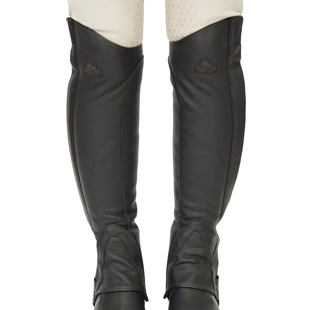 Grand Prix LC Italian Full Leather Half Chaps, Black - Huntley ...