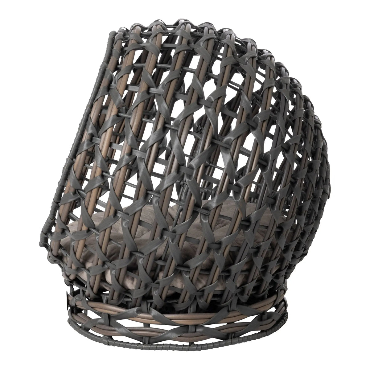 Huntley Pet Hemisphere Rattan Pet Bed, Elevated With Cushion - Huntley ...